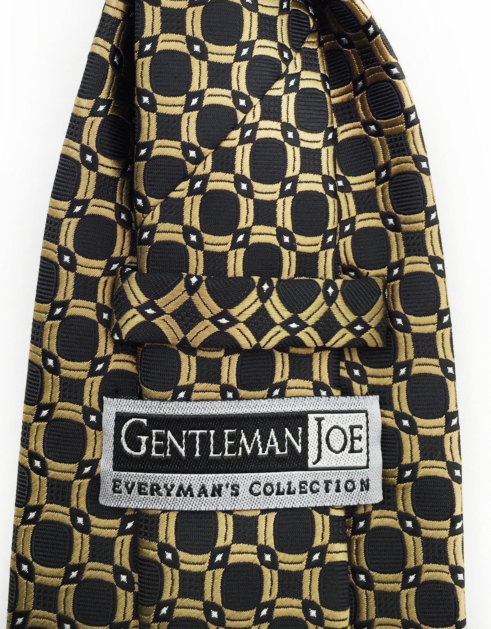 Black Necktie with Gold Circles – GentlemanJoe