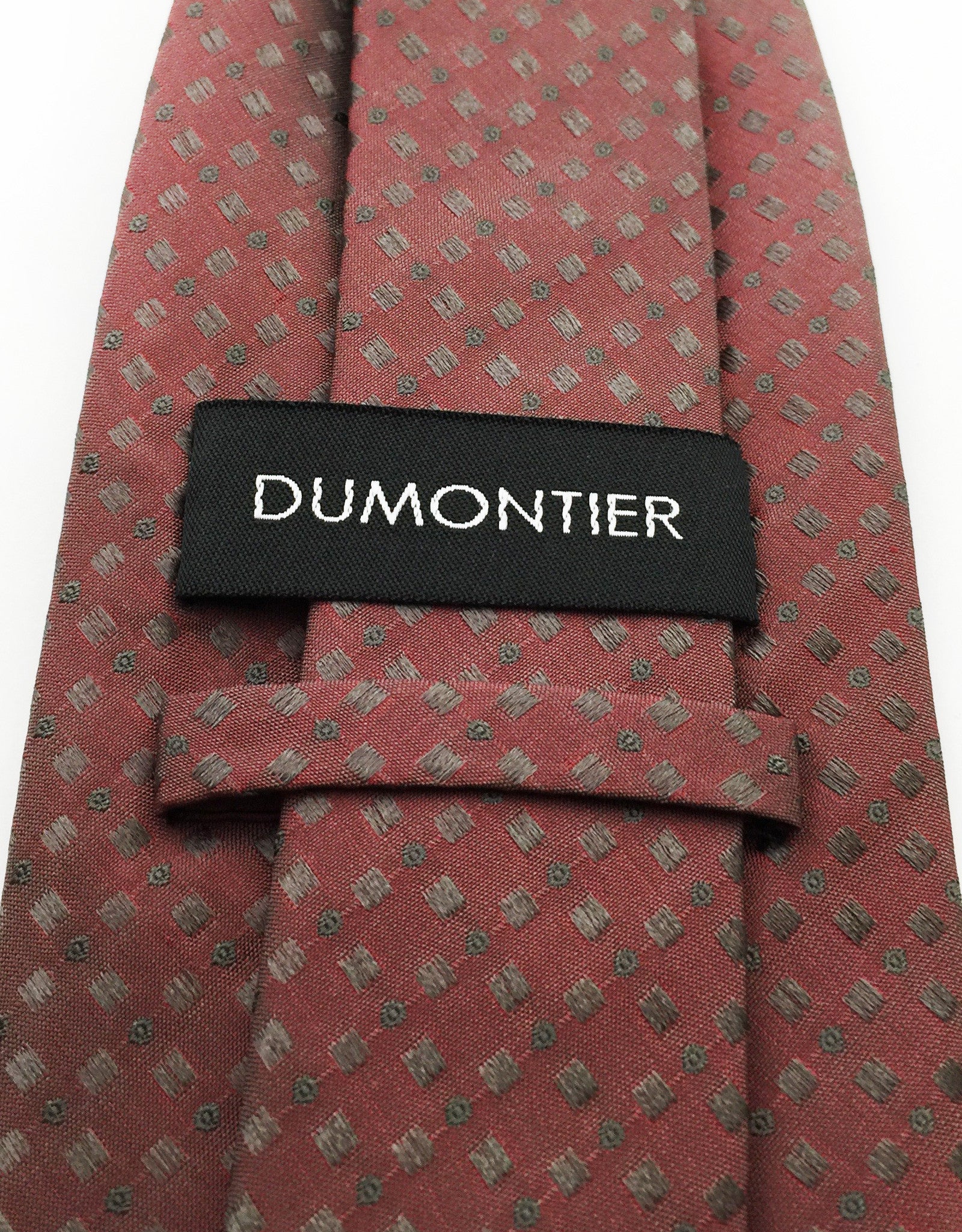 Muted Brick Red Tie with Diamonds – GentlemanJoe