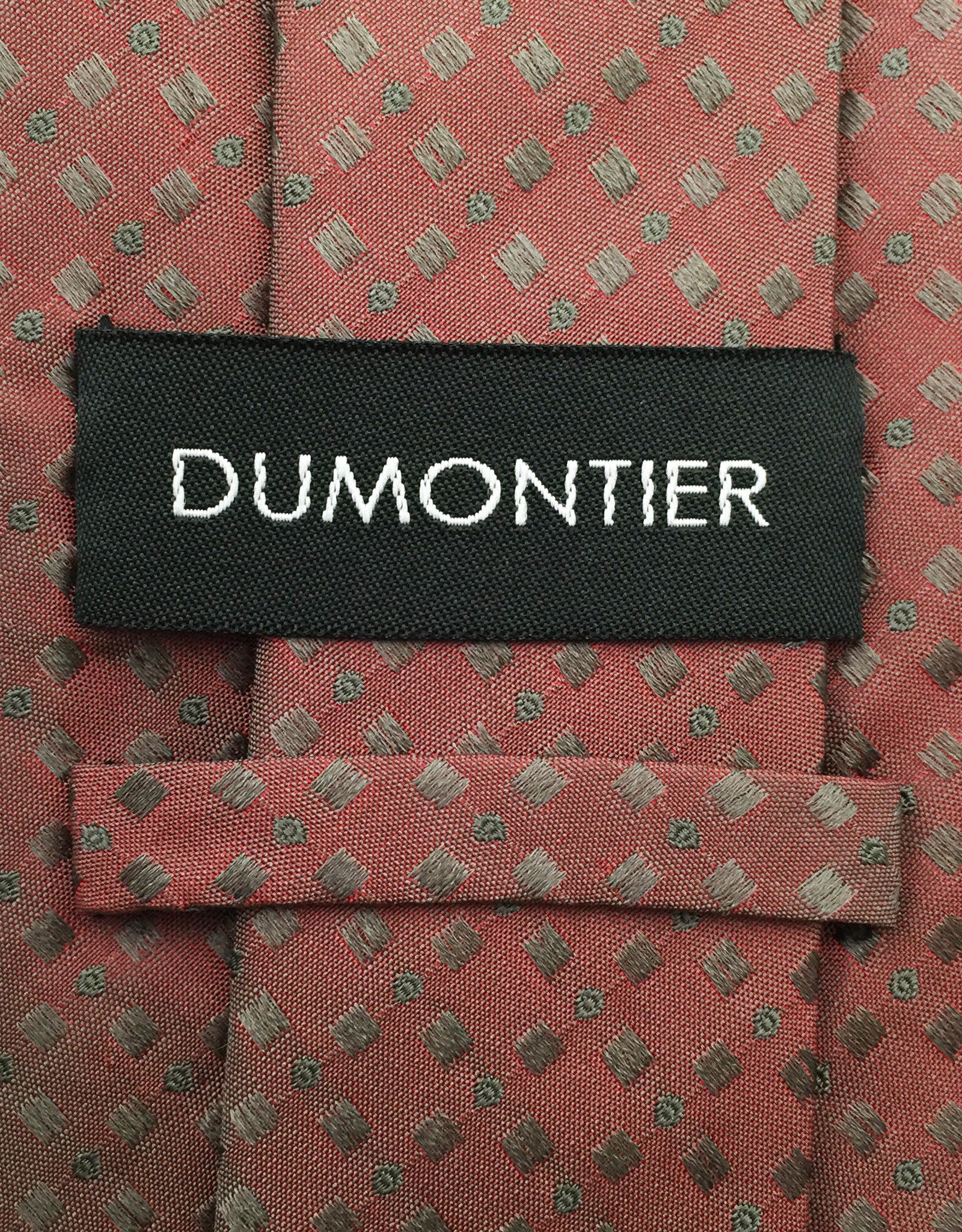 Muted Brick Red Tie with Diamonds – GentlemanJoe