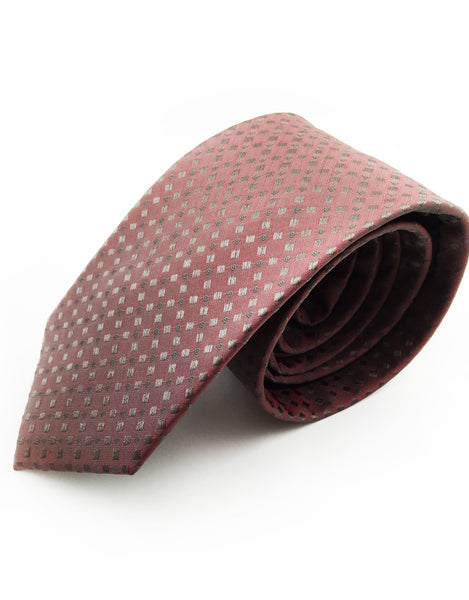 Muted Brick Red Tie with Diamonds – GentlemanJoe