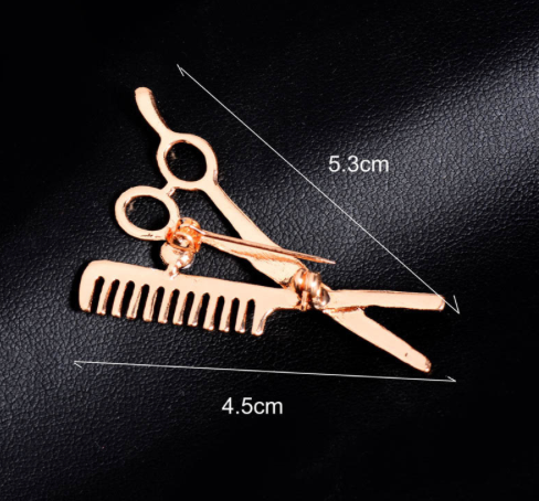 Scissor and Comb Lapel Pin – GentlemanJoe