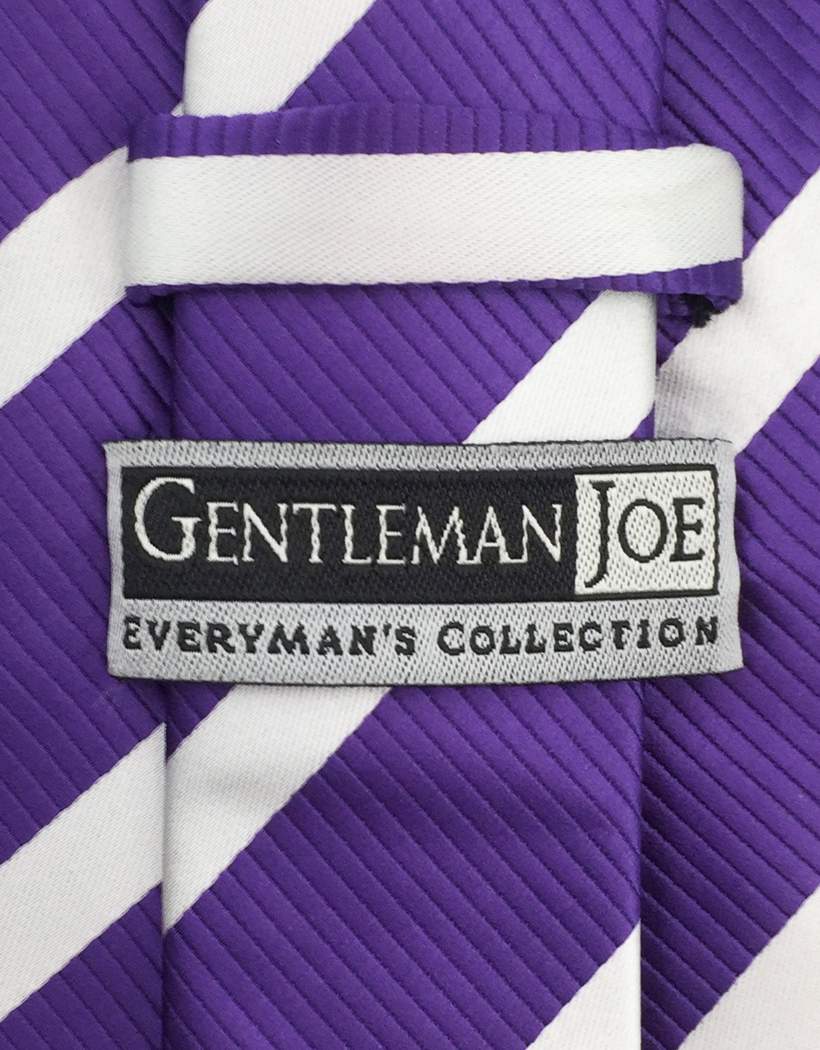 Purple and White Striped Necktie – GentlemanJoe