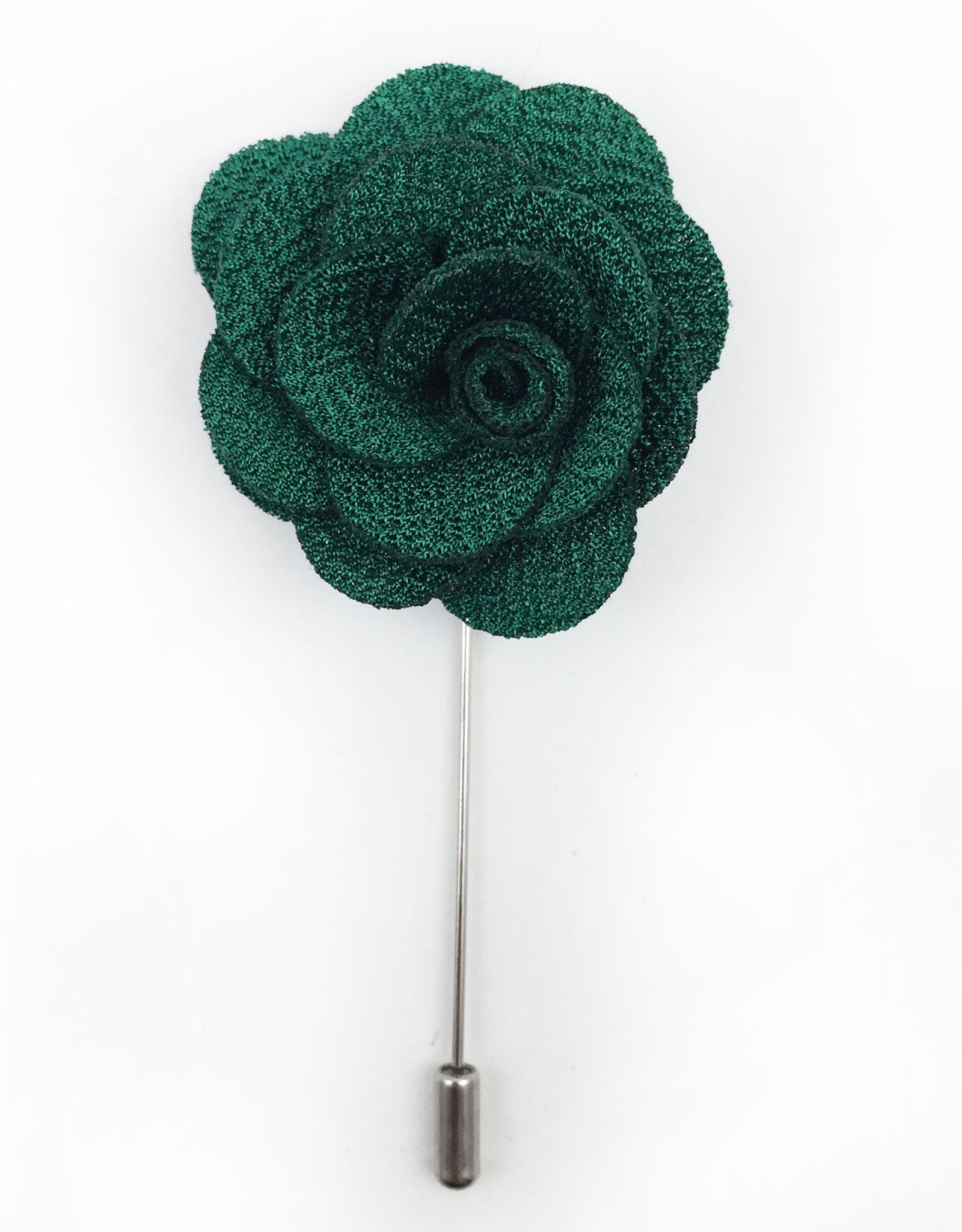 Dark Green Lapel Flower Pin – GentlemanJoe