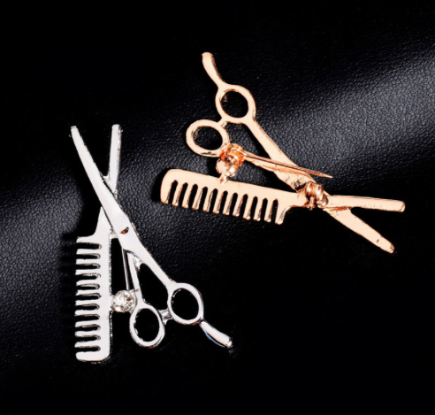 Scissor and Comb Lapel Pin – GentlemanJoe