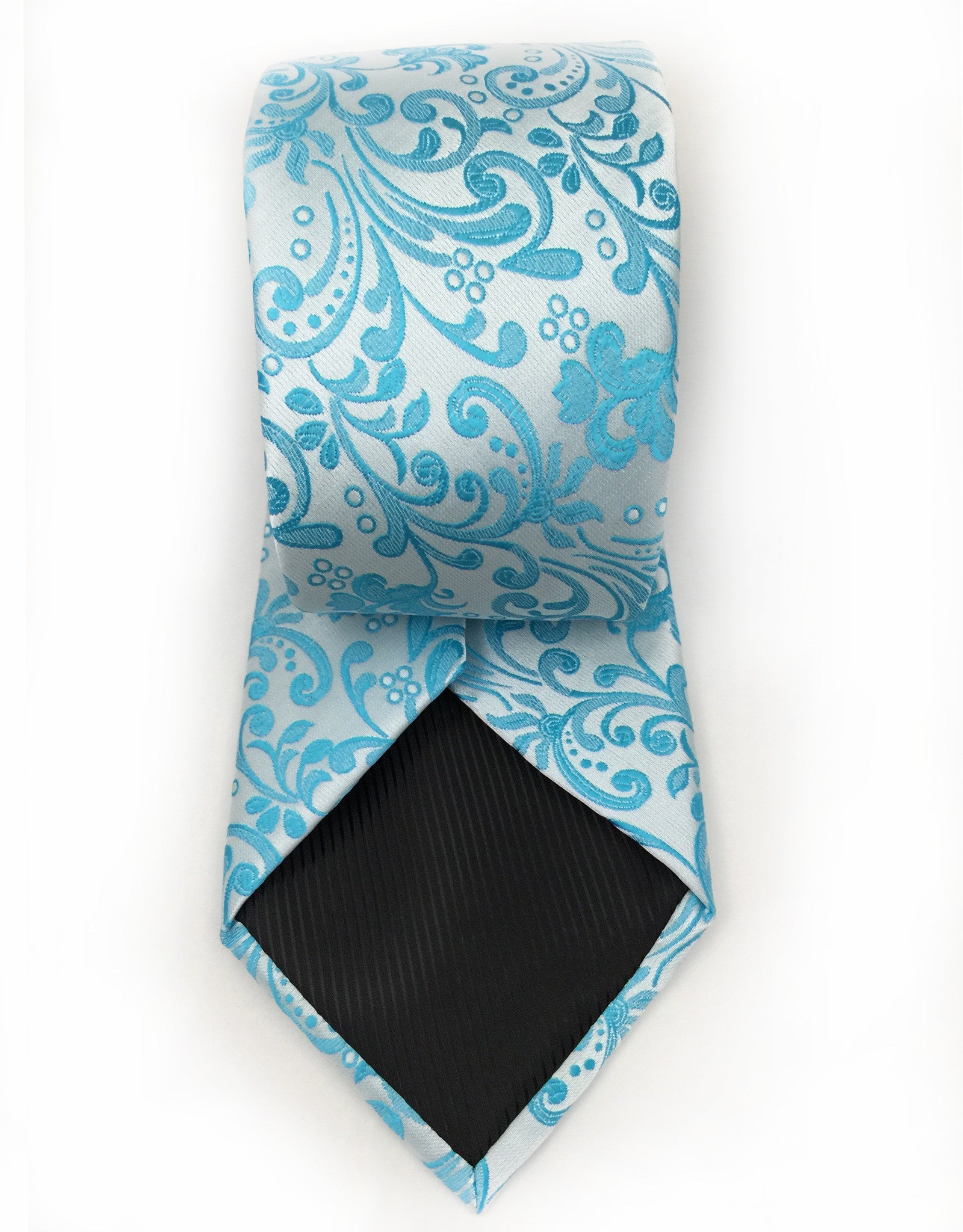 Light Turquoise Vintage Floral Necktie – GentlemanJoe