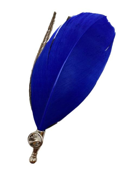 Blue Feather and Peacock Feather Lapel Pin – GentlemanJoe