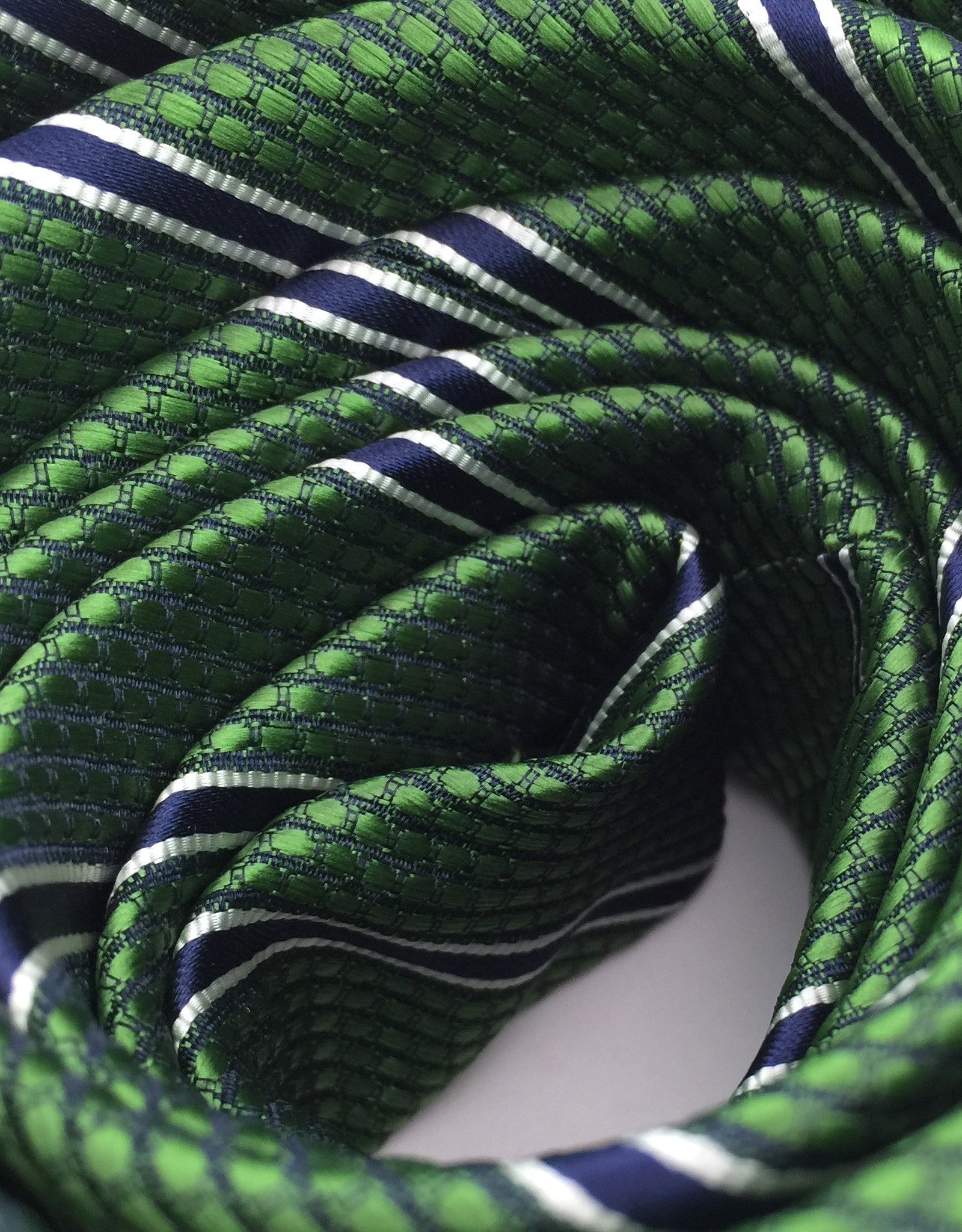 Forest Green and Navy Blue Striped Tie – GentlemanJoe