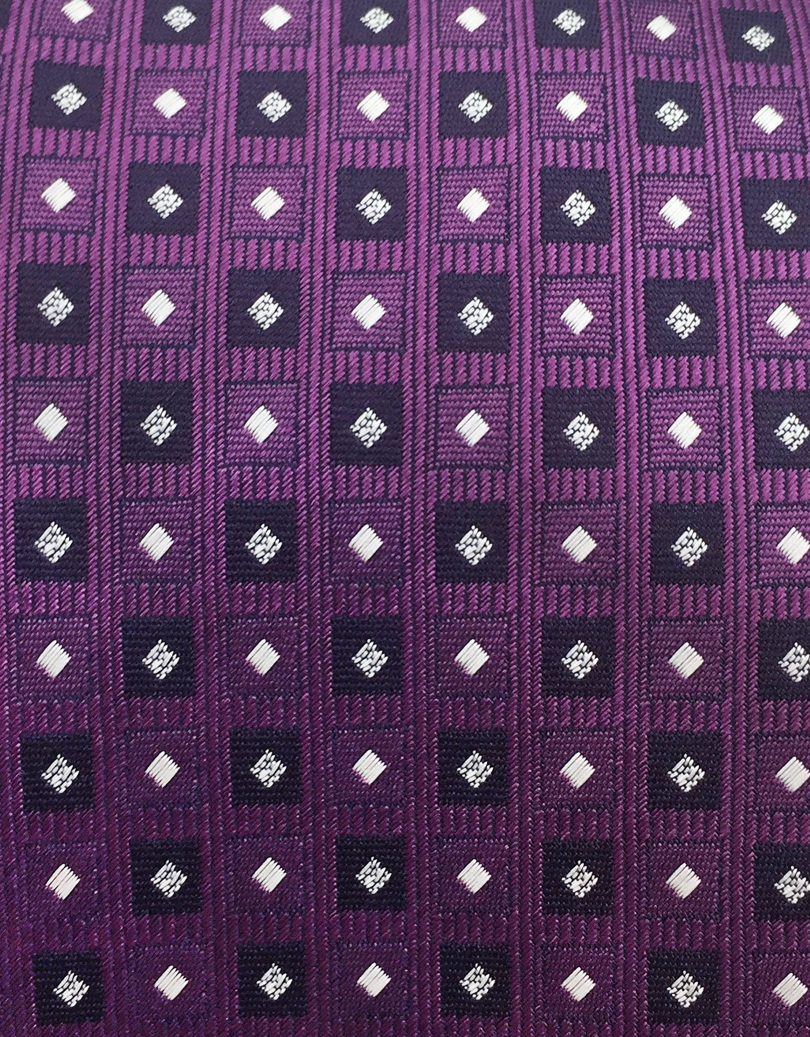 Grape Purple Tie with Squares and Diamonds – GentlemanJoe