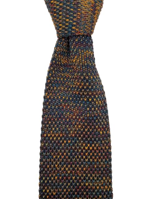 Multi Autumn Colored, Pointed Tip Knit Tie – GentlemanJoe