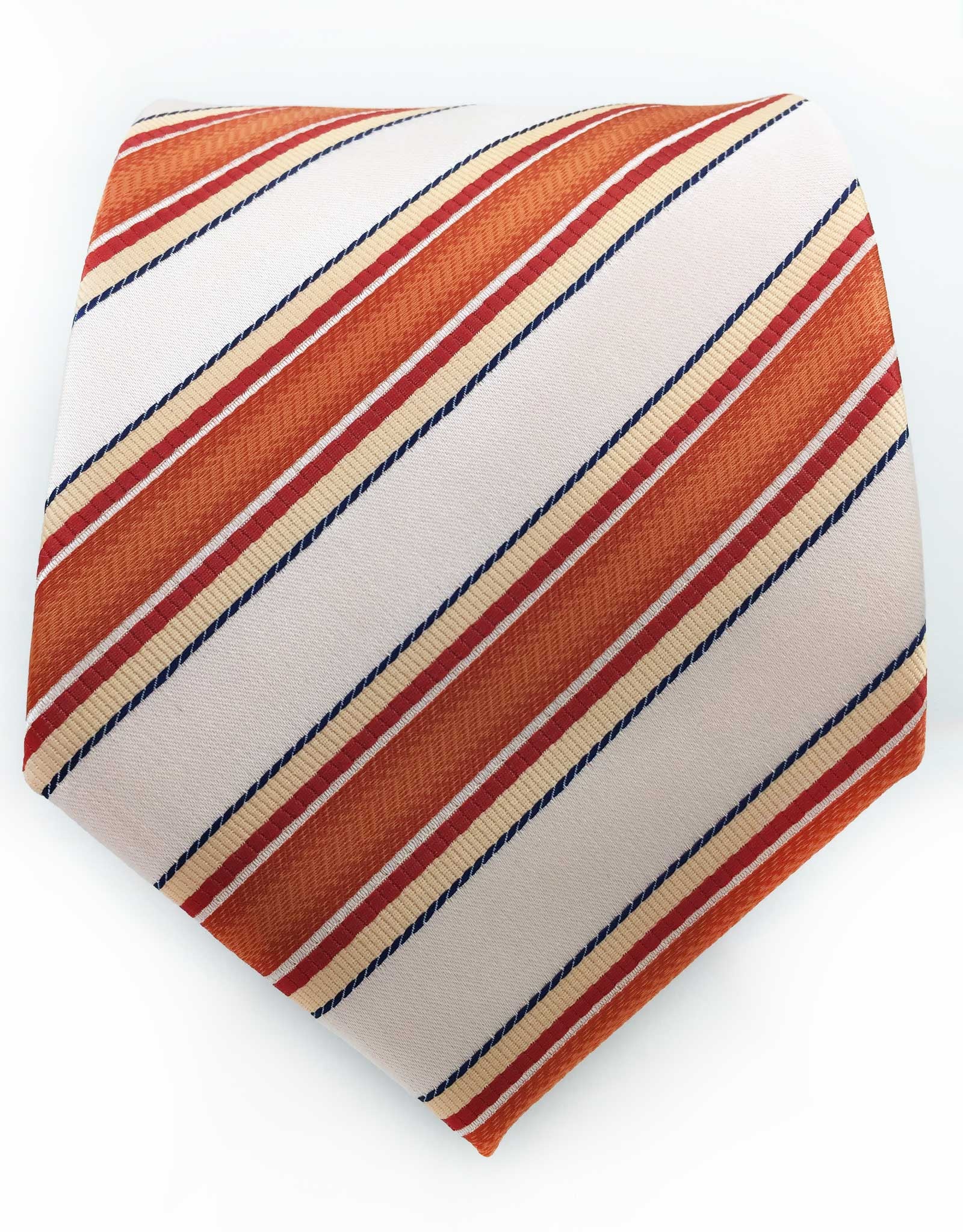 Peach and Orange Coral Striped Tie – GentlemanJoe
