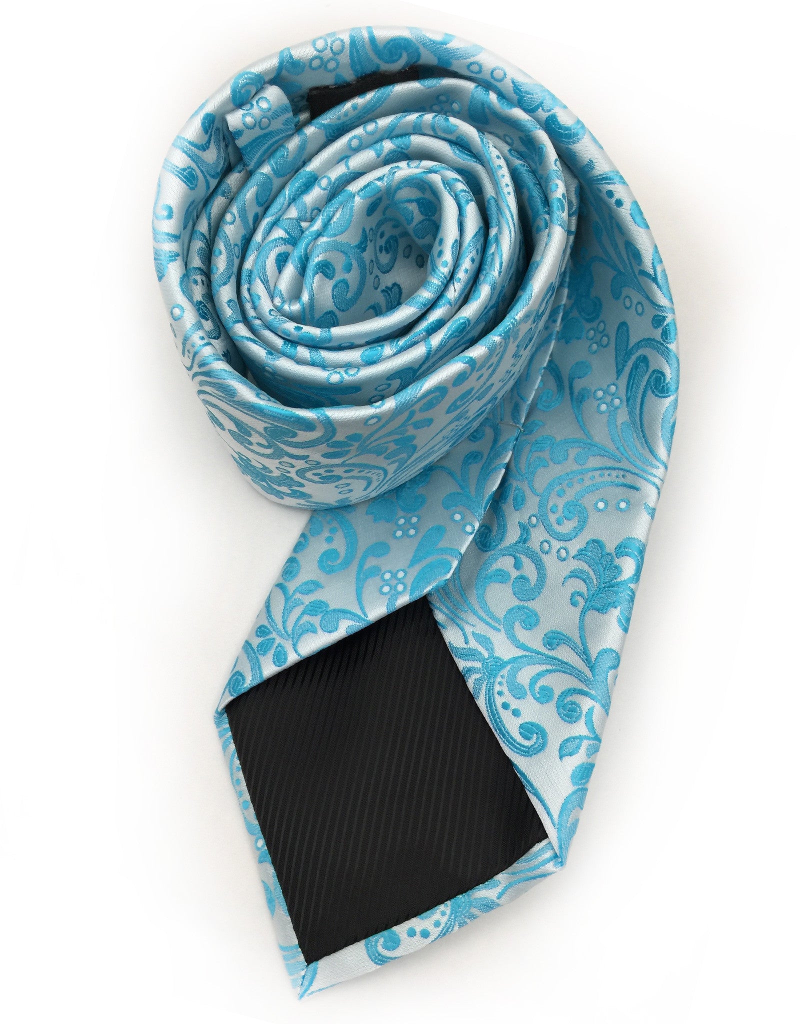 Light Turquoise Vintage Floral Necktie – GentlemanJoe